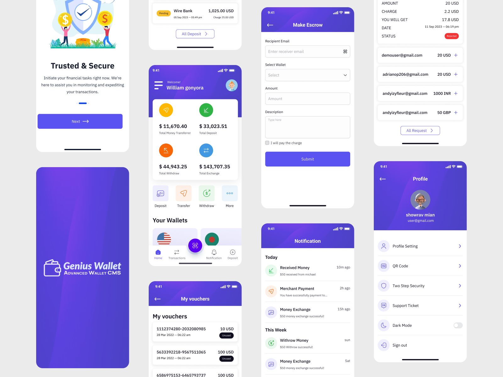 Genius Wallet - Advanced Wallet CMS with Payment Gateway Flutter App by GeniusOcean